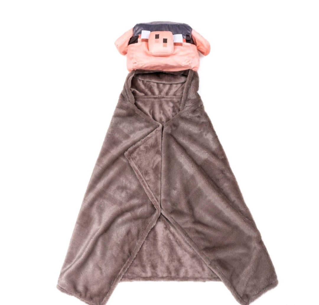 Minecraft Legends Hooded Kids Blanket Piglin Runt - Walmart.com