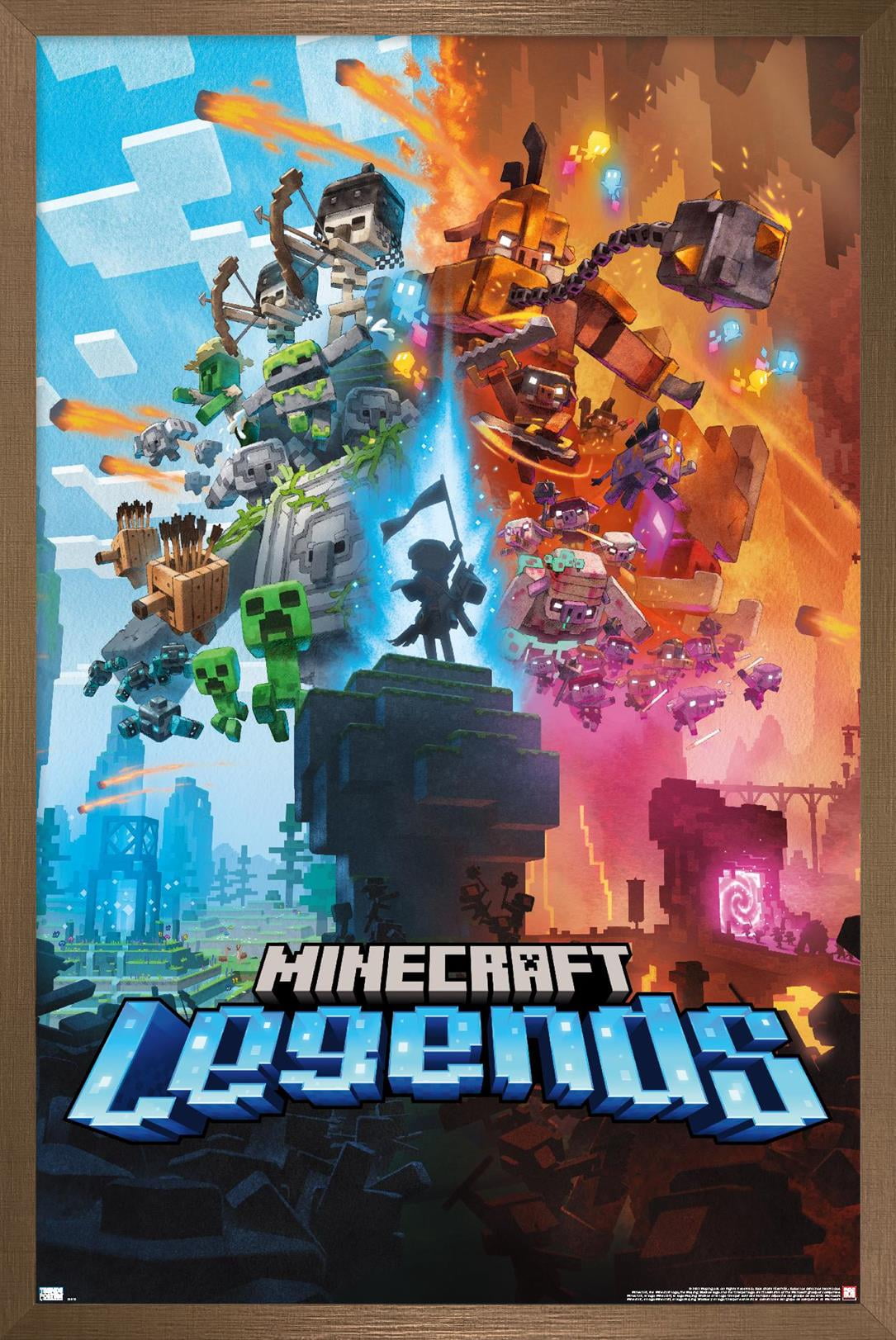 Minecraft: Legends - Key Art Wall Poster, 22.375" x 34" Framed ...