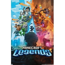 Minecraft: Legends - Blue Wall Poster with Push Pins, 22.375" x 34 ...