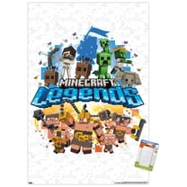Minecraft: Legends - Blue Wall Poster with Push Pins, 22.375" x 34 ...