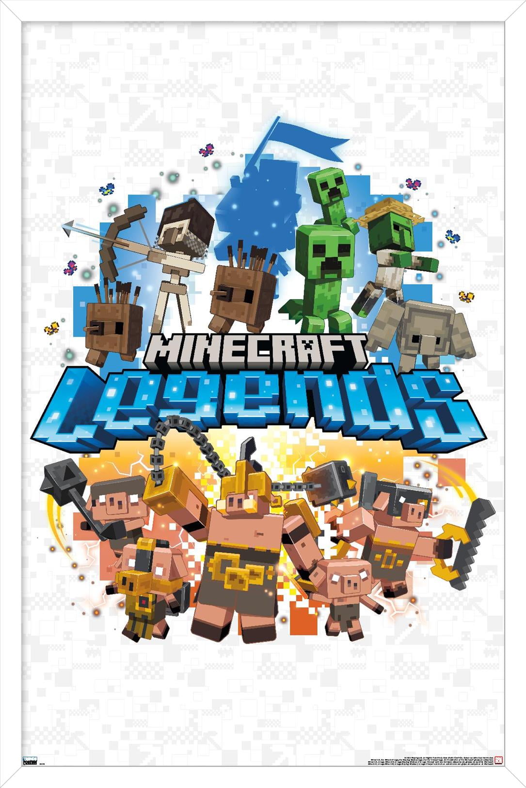 Minecraft: Legends - White Wall Poster, 22.375" x 34" Framed - Walmart.com