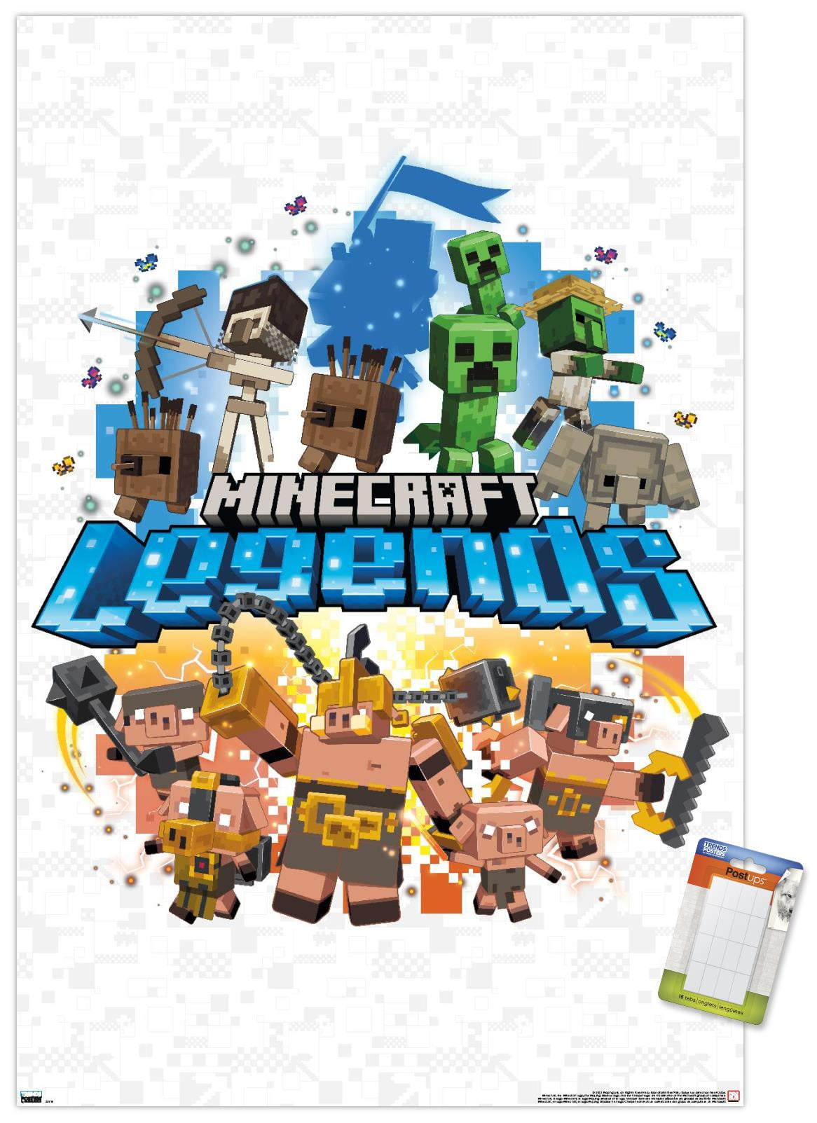 Minecraft: Legends - White Wall Poster, 22.375" x 34" - Walmart.com