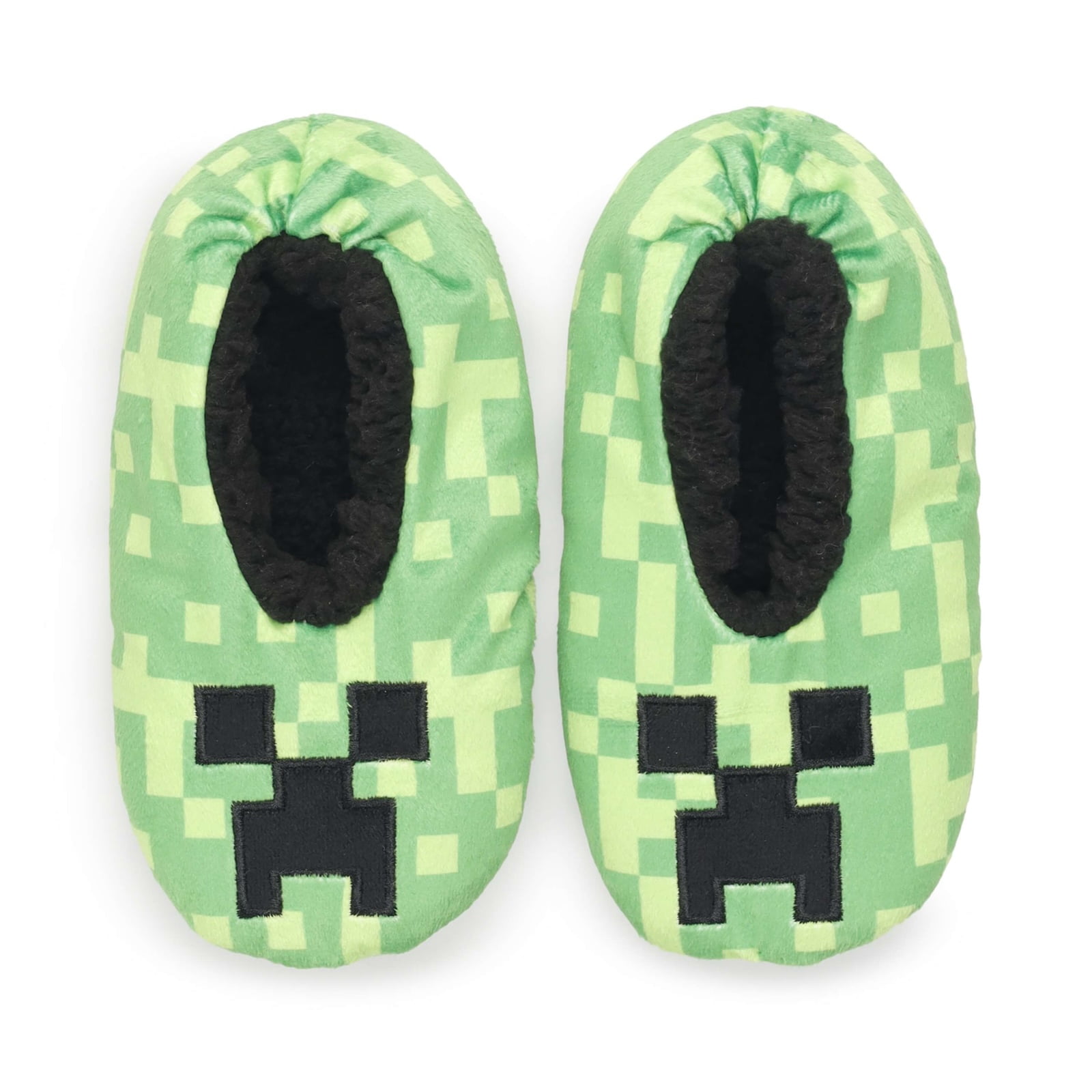 Minecraft Little Boys' Creeper Print Slippers Socks (Size S/M ...