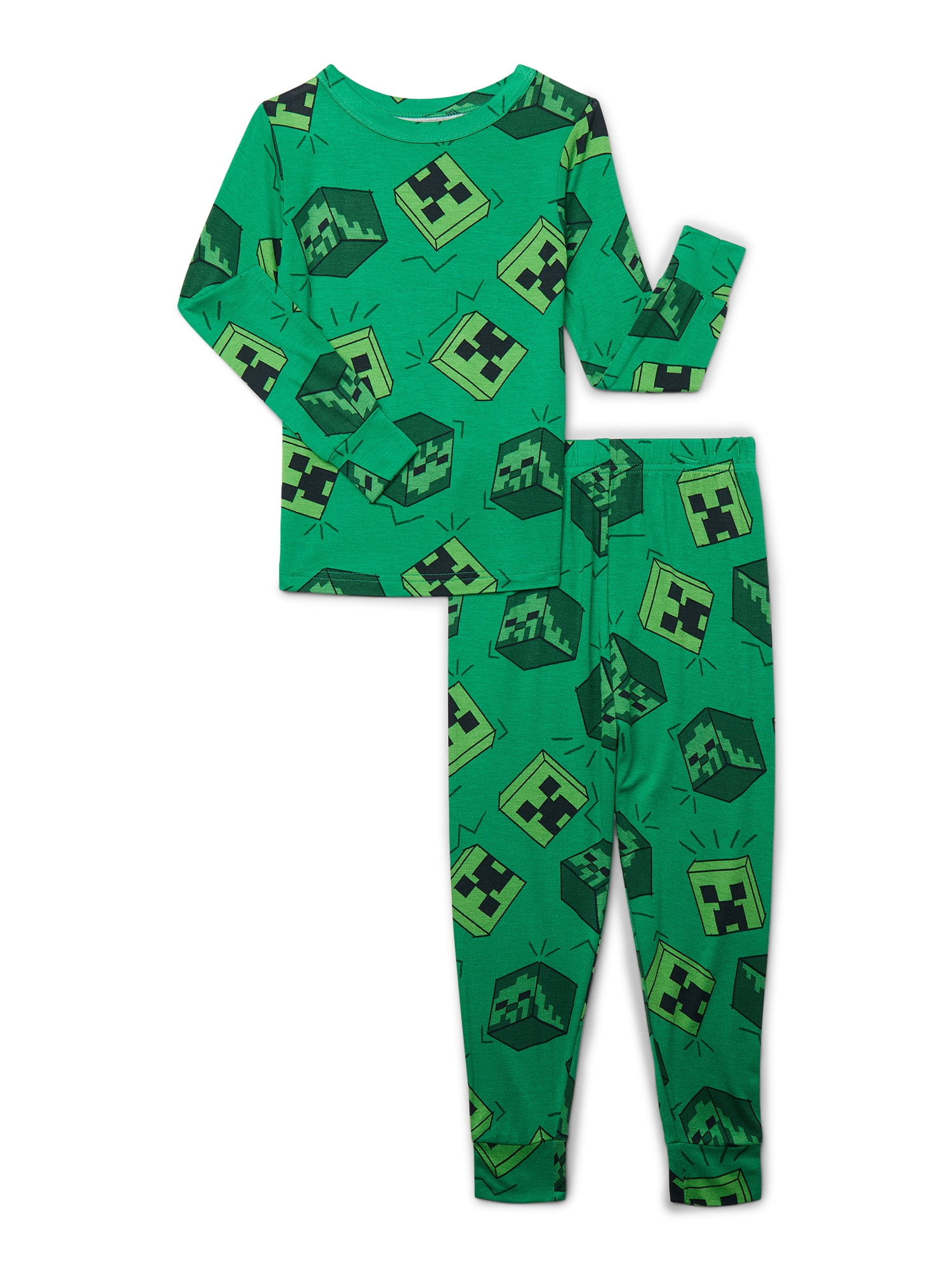 Minecraft Boys Top and Pants Pajama Set, 2-Piece, Sizes 4-10 - Walmart.com