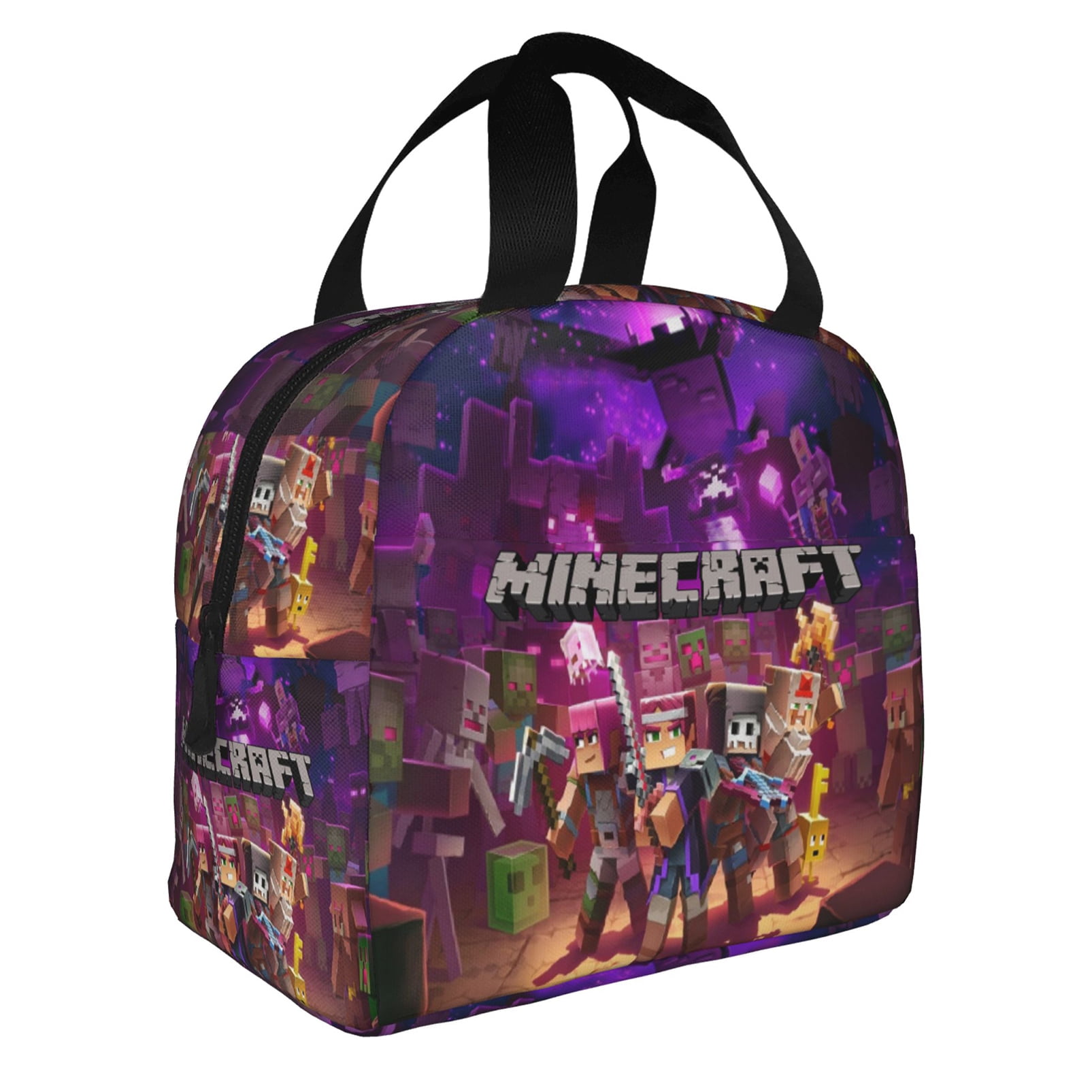 Minecraft Lunch Bag Cute Cartoon Character Reusable lunch Bag Large ...