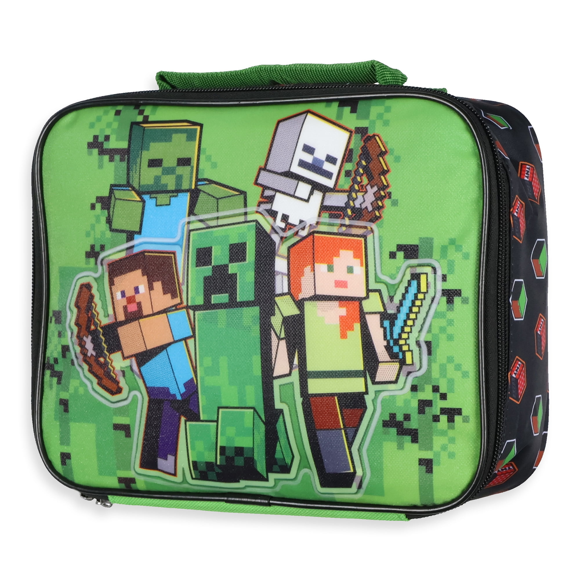 Minecraft Lunch Box Creeper Zombie Skeleton Steve Alex Textured ...