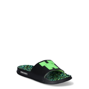Minecraft Little & Big Boys Slide Sandals, Sizes 11/12-6 - Walmart.com