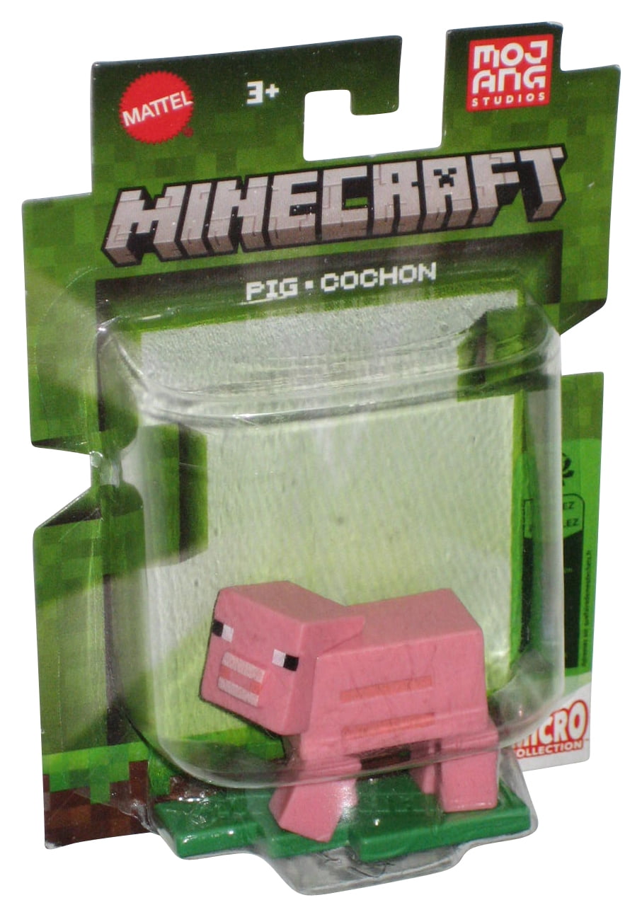 Minecraft Micro Collection (2023) Mattel Pink Pig Mini Figure - Walmart.com