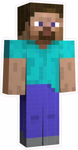Minecraft Mine Craft Steve Character Sticker Window Decal Phone Decal ...