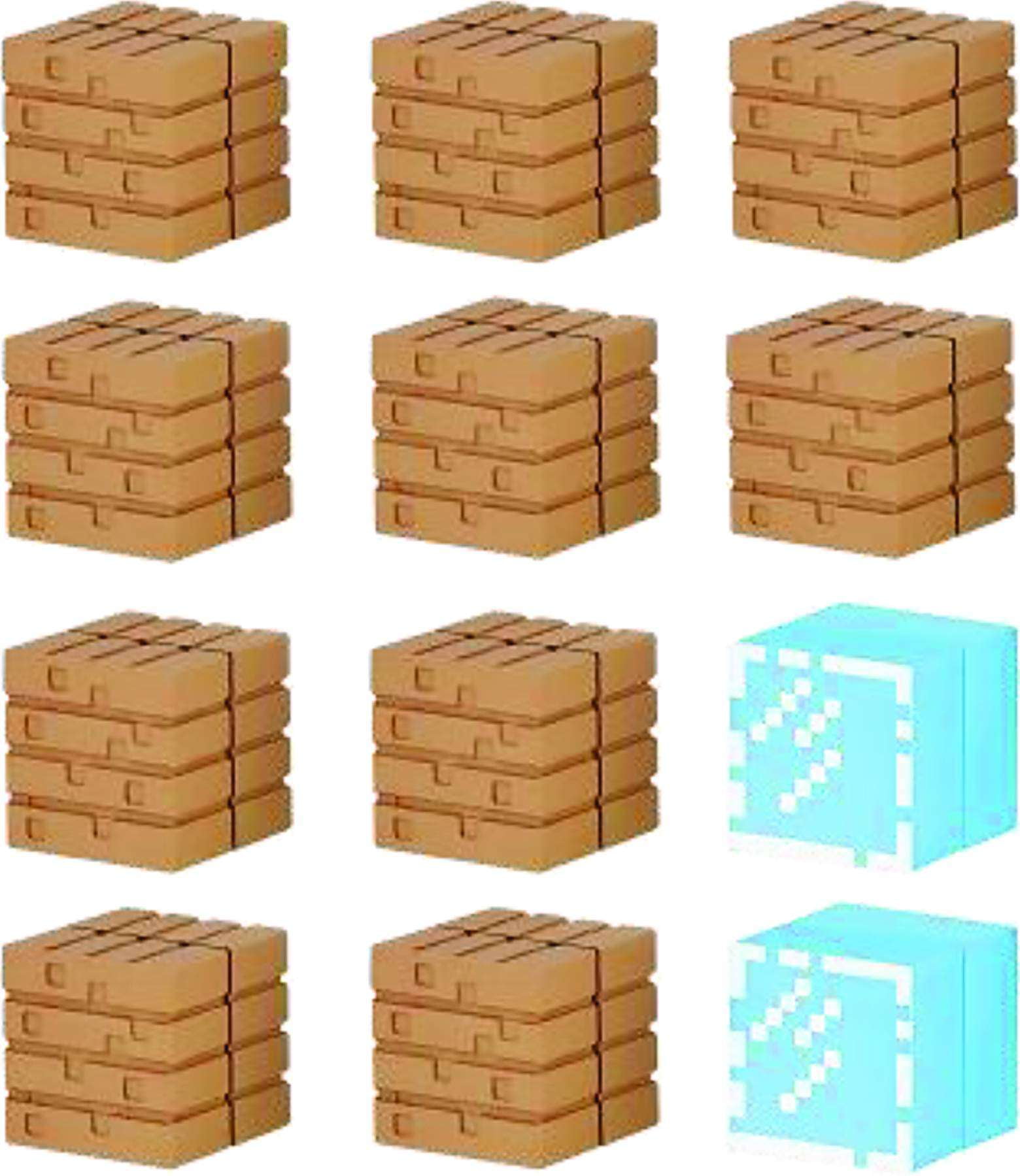 Minecraft Mine-Keshi Wood Plank & Glass Block Set - Walmart.com