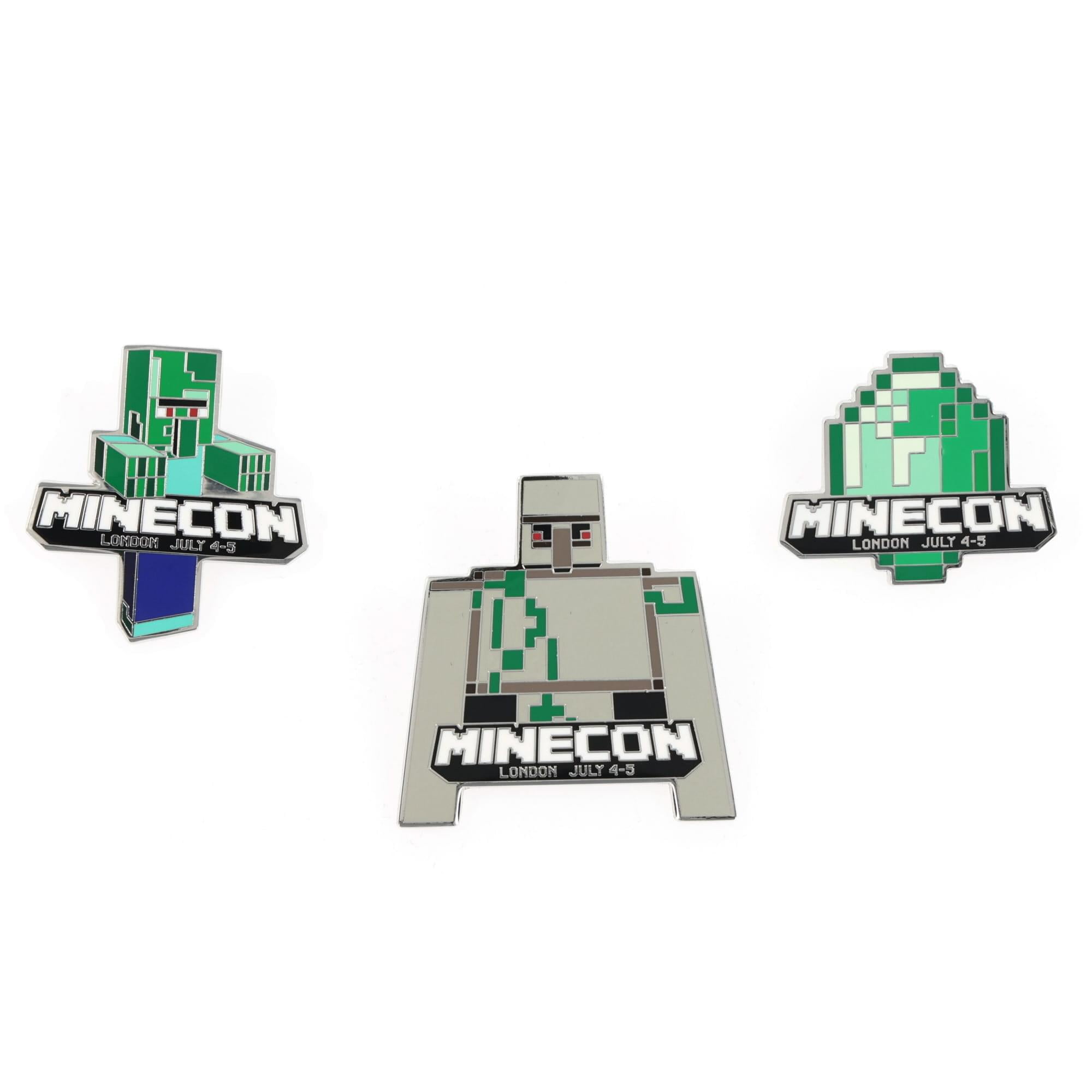 Minecraft Minecon 2015 Exclusive Pin Set of 3 - Walmart.com
