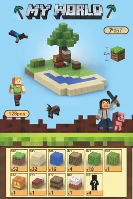 Minecraft- Minecraft Magnetic Building Blocks, BEACH 128pcs - Walmart.com