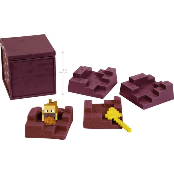 Minecraft Mini Mining Set with Moldable Sand, Environment Accessory and ...