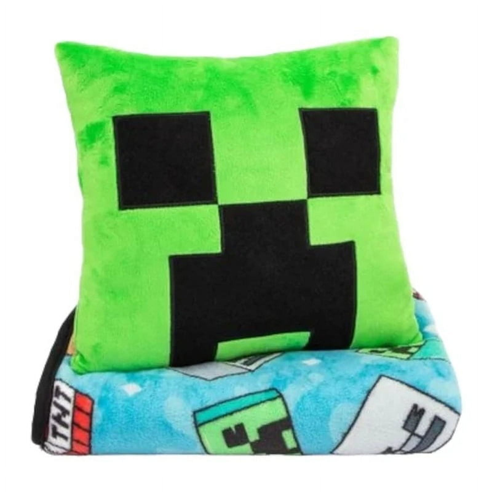 Minecraft Mob Creeper, Skeleton, TNT Block Fleece Travel Blanket and ...