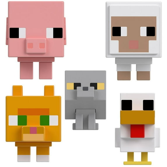 Minecraft Mob Head Minis Farmland Figure 5-Pack - Walmart.com