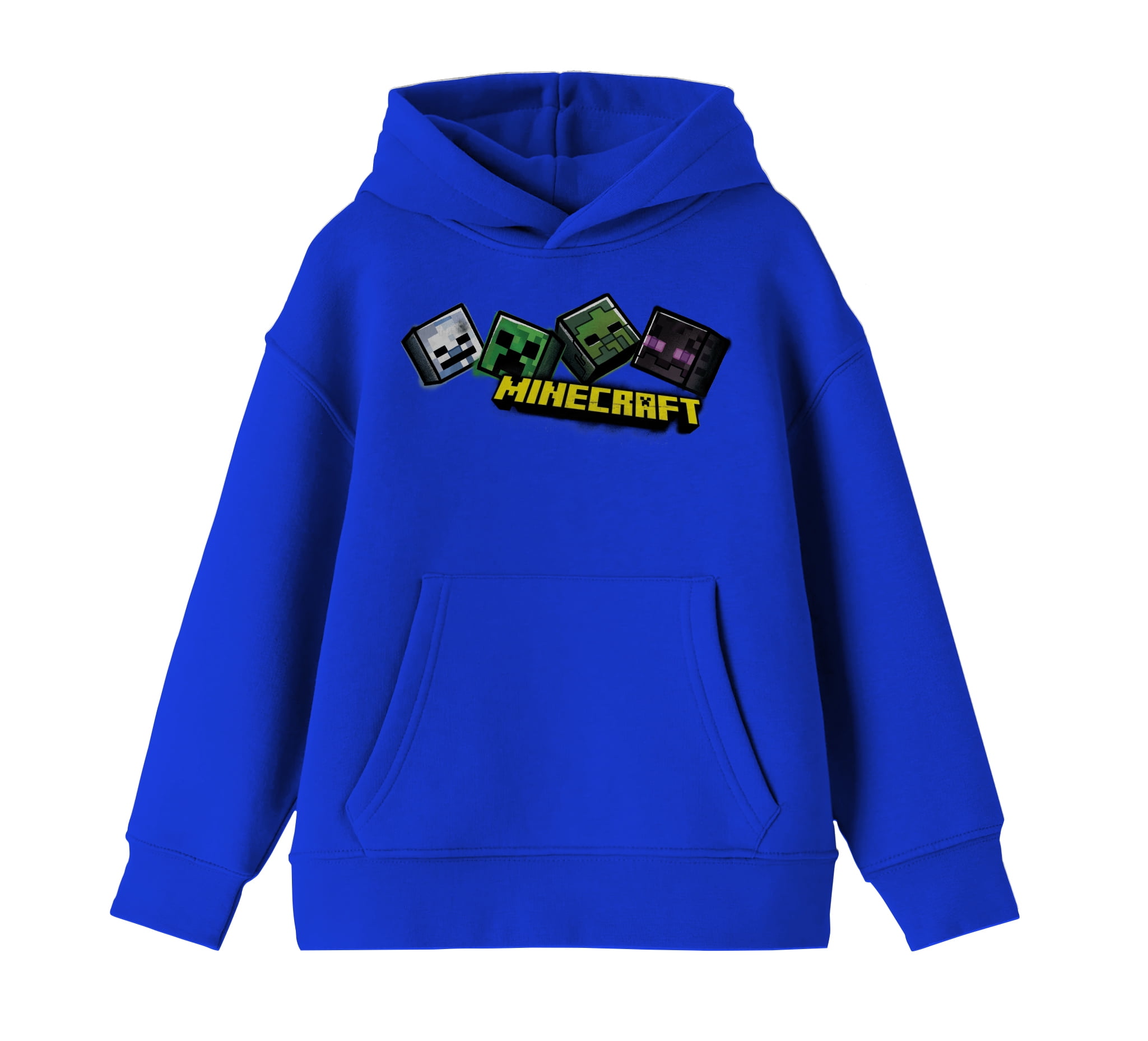 Minecraft Mob Heads Youth Royal Blue Sweatshirt - Walmart.com