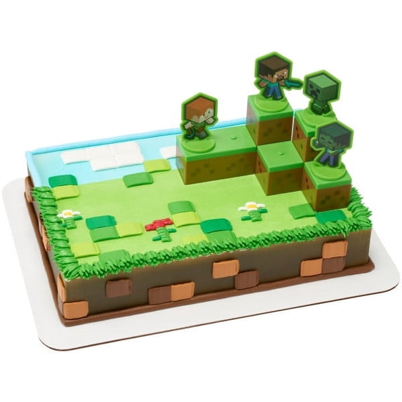 DecoPac Mobs Beware Minecraft Birthday Cake Topper 6-Piece Stackable 3D ...