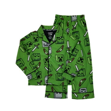 Minecraft Fleece 2 Piece Pajama Sleep Set (Little Boy & Big Boy ...