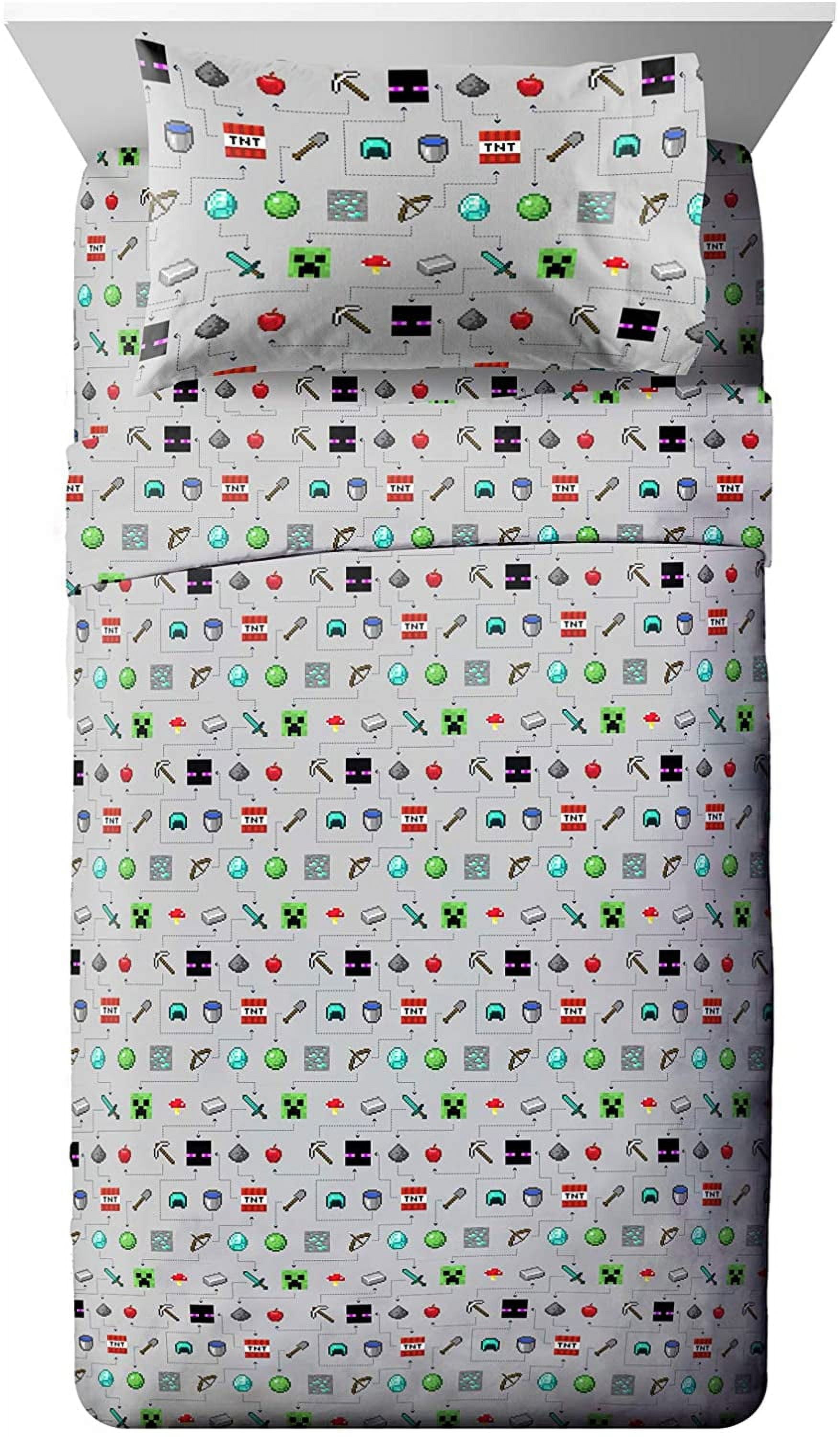 Minecraft Monster Hunters Full Sheet Set - 4 Piece Set Super Soft and ...