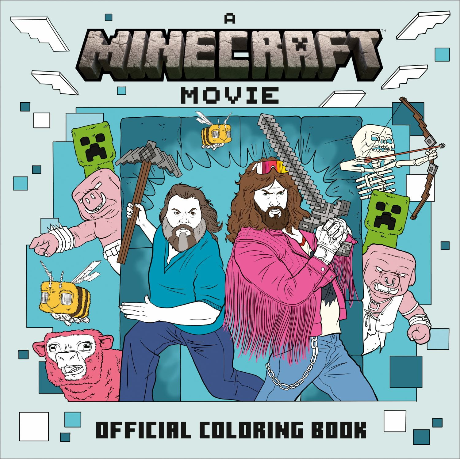 A Minecraft Movie Official Coloring Book, 80 pages (Paperback ...