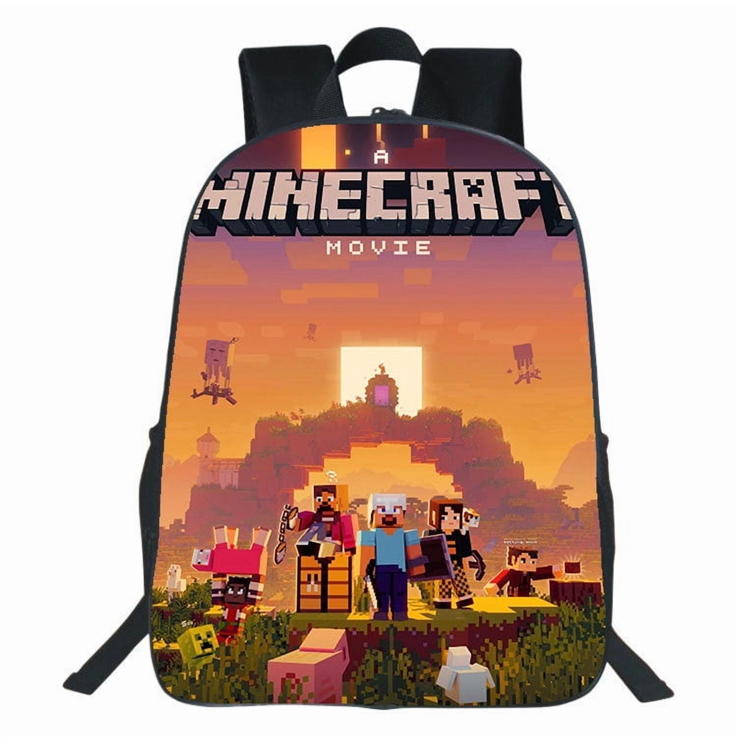 Minecraft Movie Printed Backpack My World Movie Student 40CM Schoolbag ...