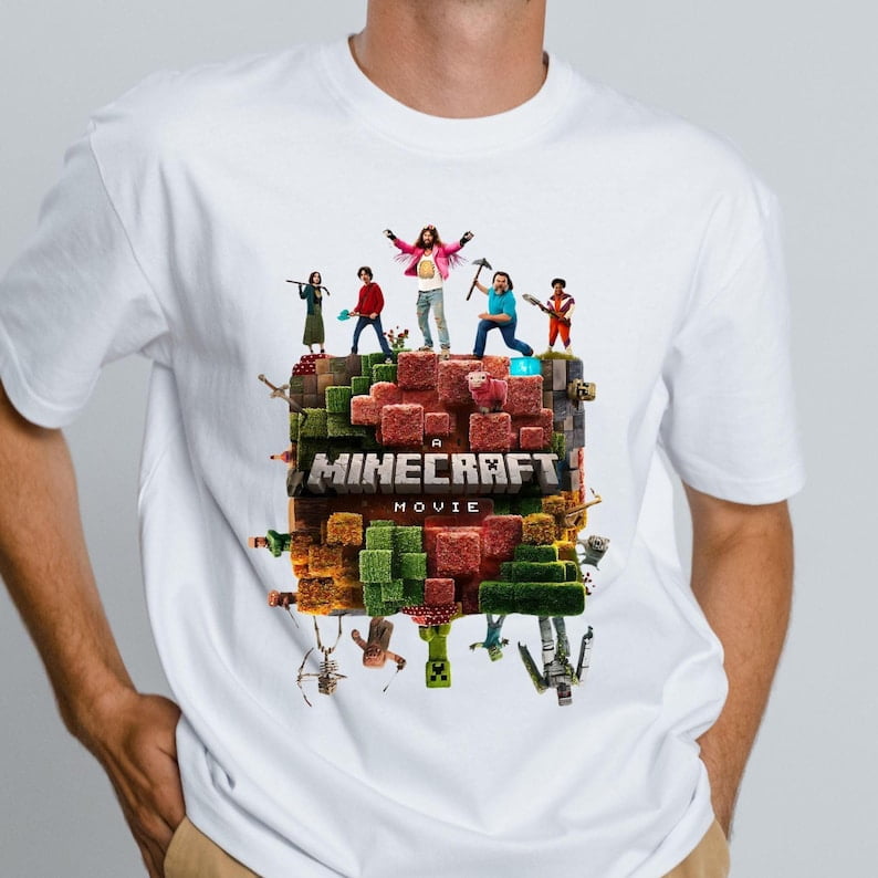 Minecraft Movie Shirt , Apparel Designs, Minecraft , Game Sublimation Design, minecraft game ...