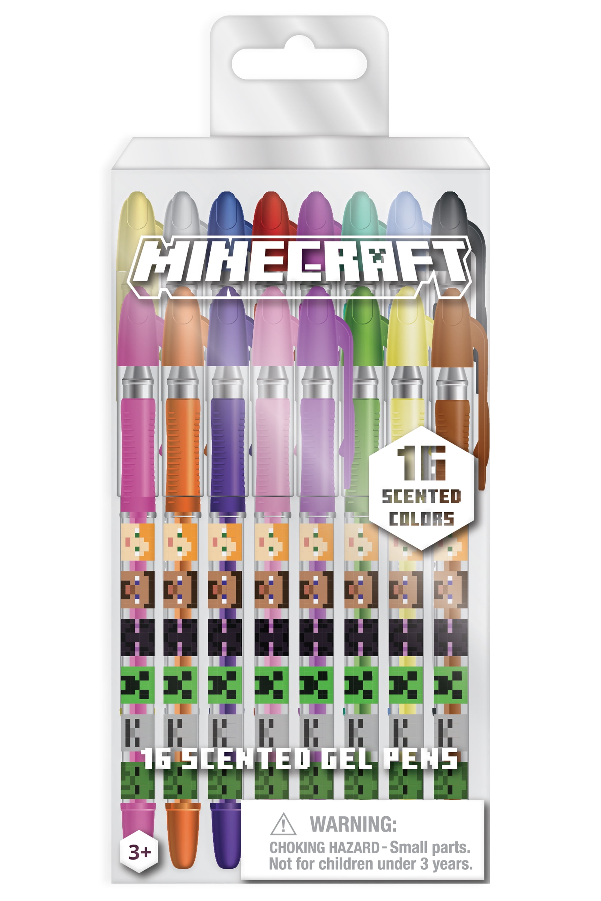 Minecraft Multi-Color Scented Gel Pens, 16 Count - Walmart.com