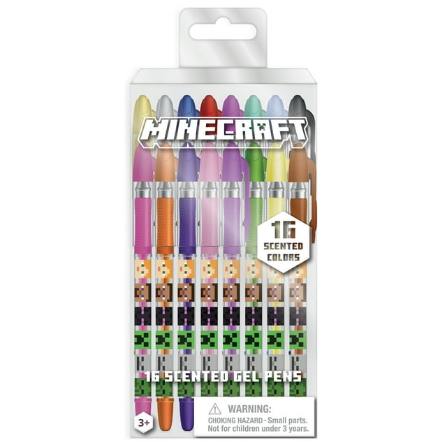 Minecraft Multi-Color Scented Gel Pens, 16 Count - Walmart.com