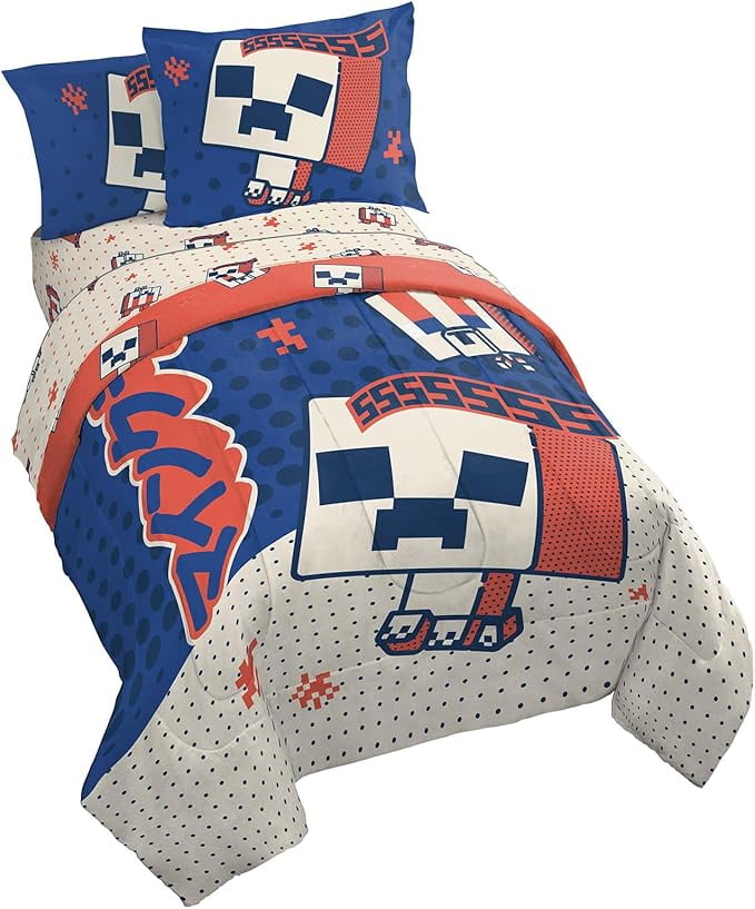 Minecraft Oishi Market 7 Piece Full Size Comforter Set with Shams ...