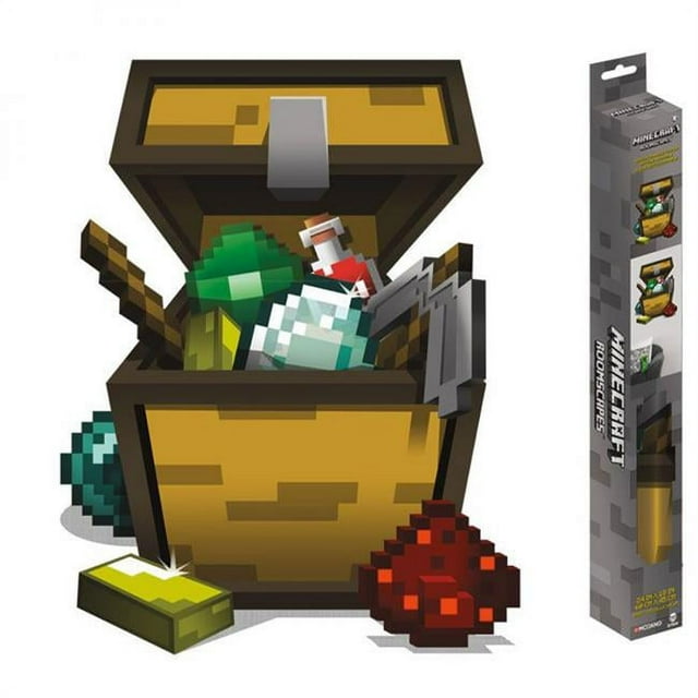Minecraft Open Chest Room Scapes Wall Decals & Stickers - Walmart.com