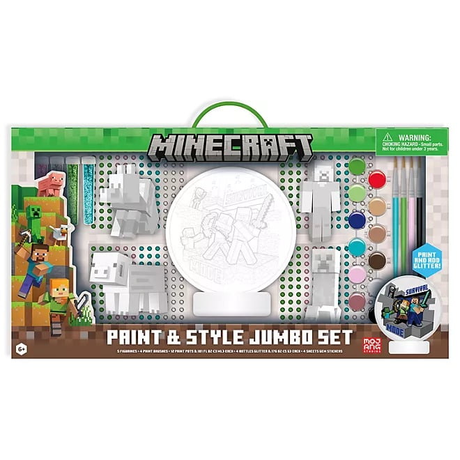 Open Box Minecraft Paint and Style Jumbo Set - 5 Figurines - Walmart.com