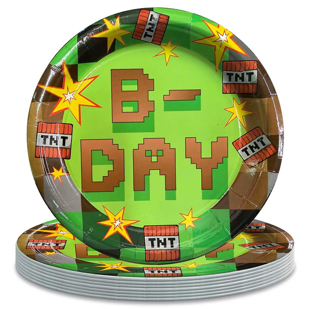 Minecraft Paper Plates Birthday Decorations Party Supplies Tableware ...