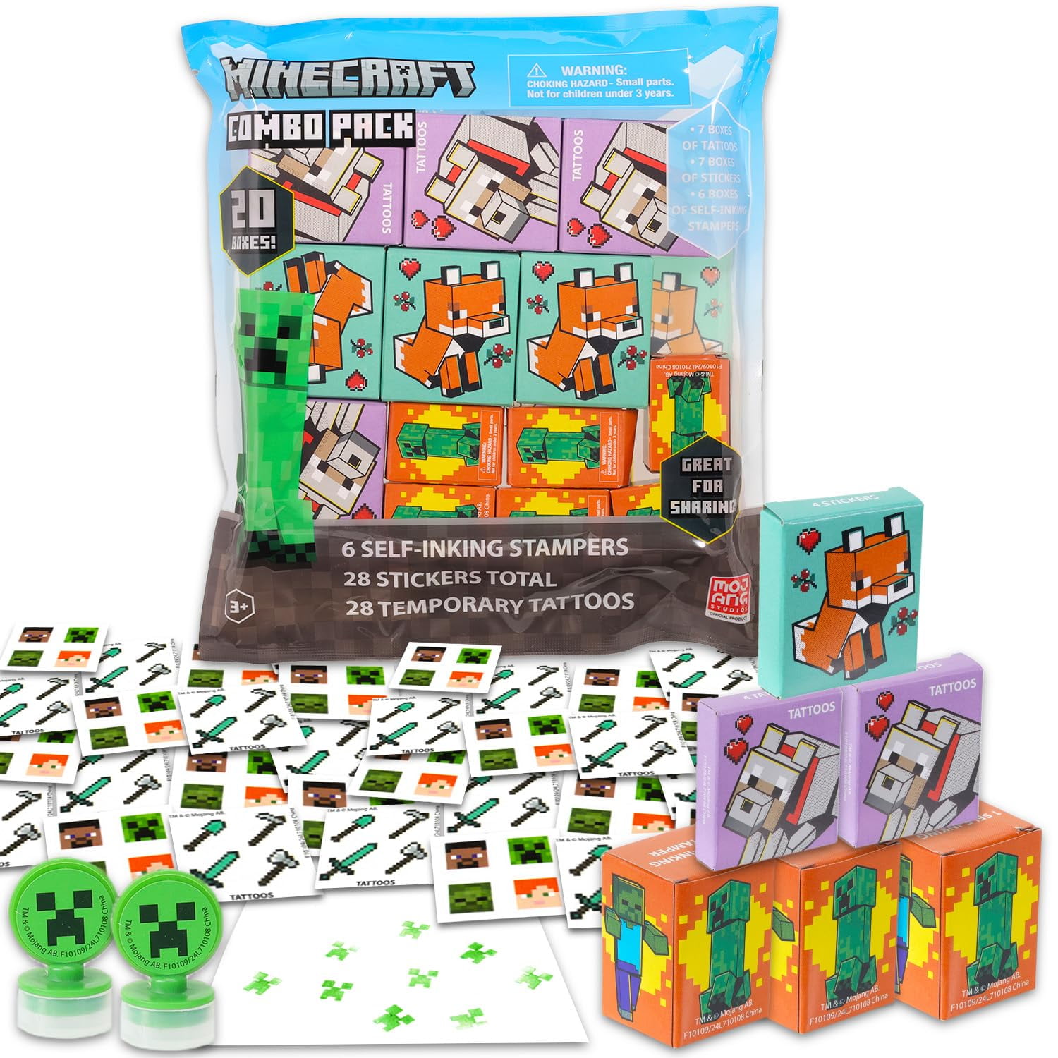 Minecraft Party Favors for STF9 20 Guests Bundle ~ 20 Pieces Minecraft ...