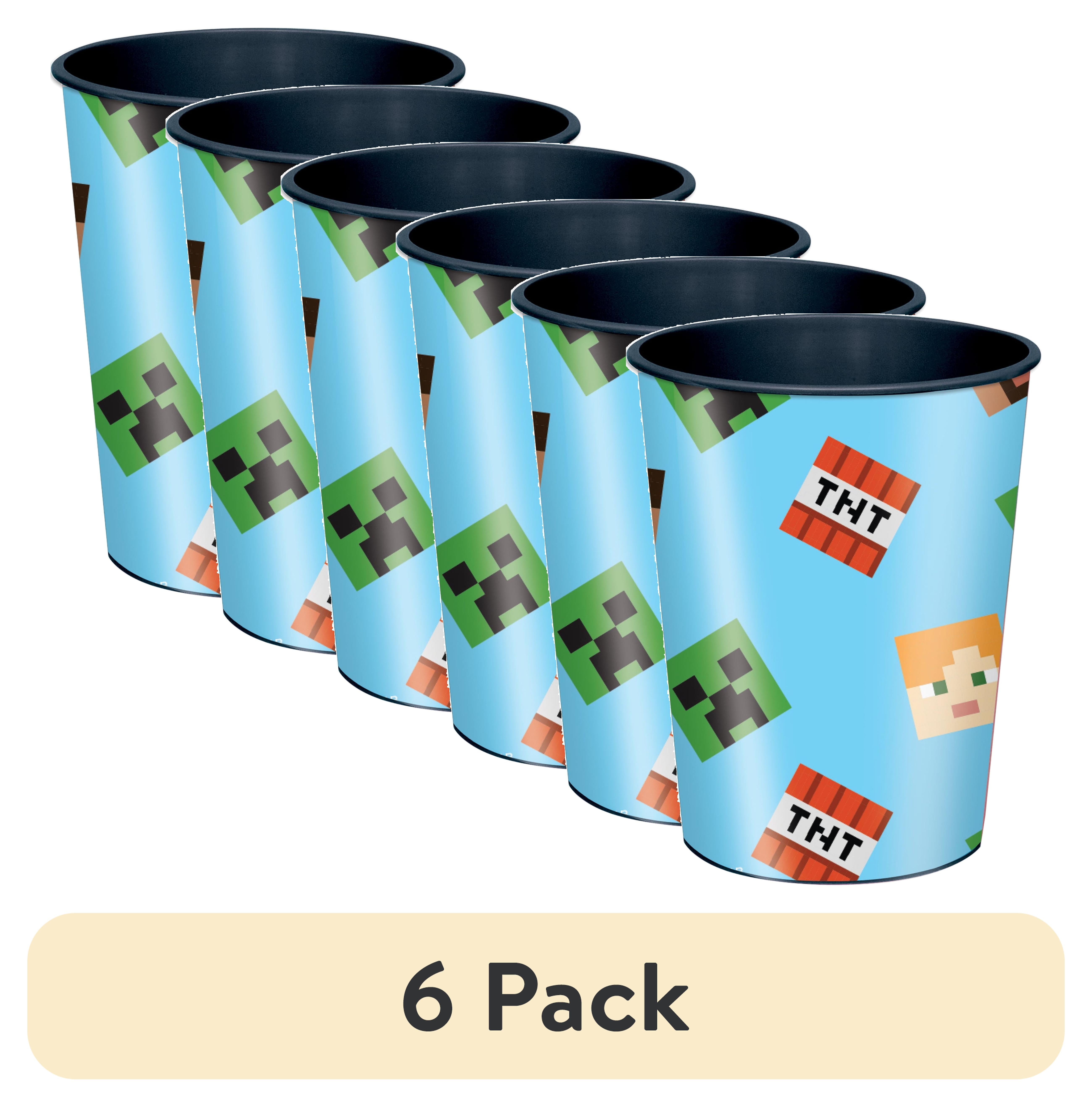 (6 pack) Minecraft Party Plastic Cup, 16 fl oz, 1ct - Walmart.com