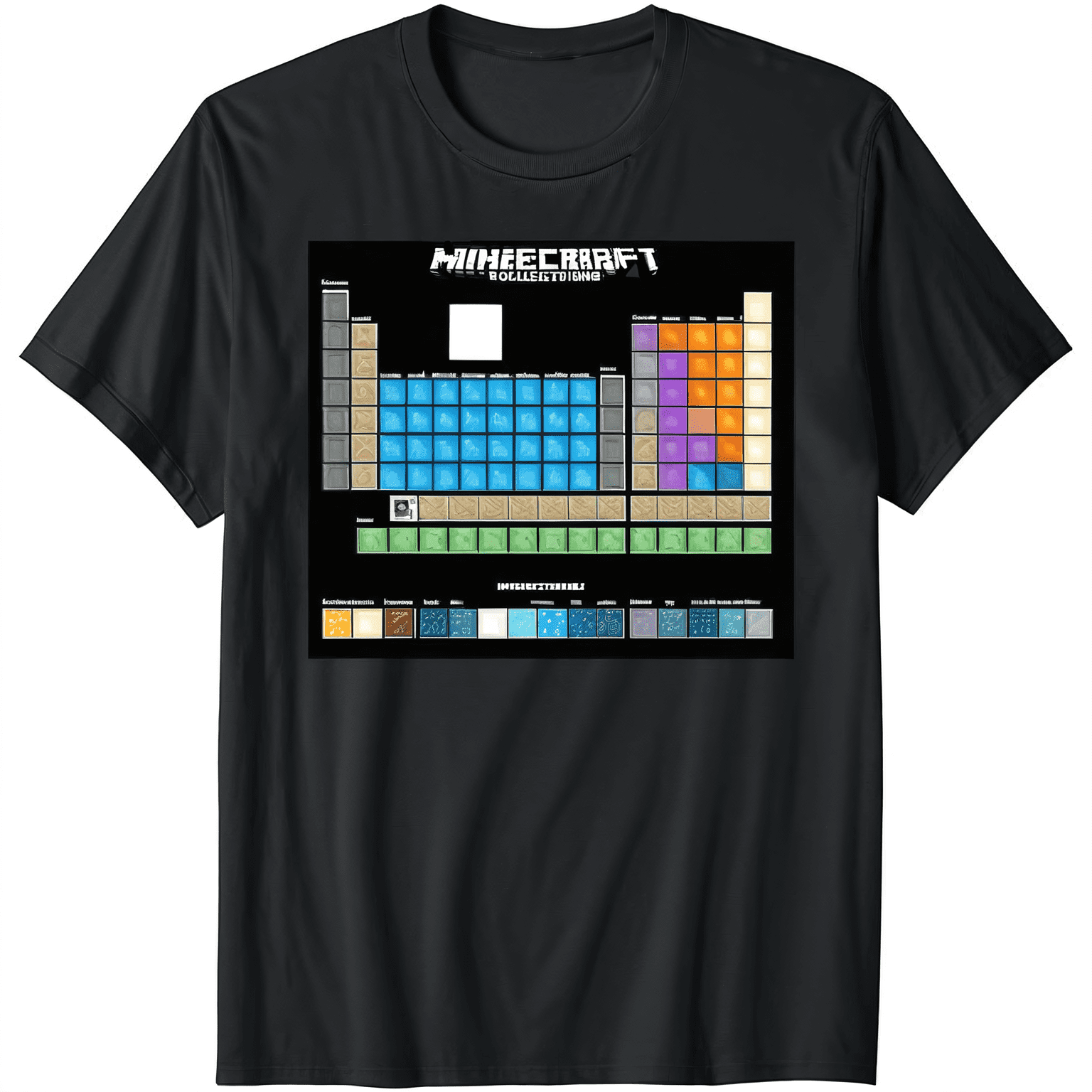 Minecraft Periodic Table Of Blocks T-Shirt - Walmart.com