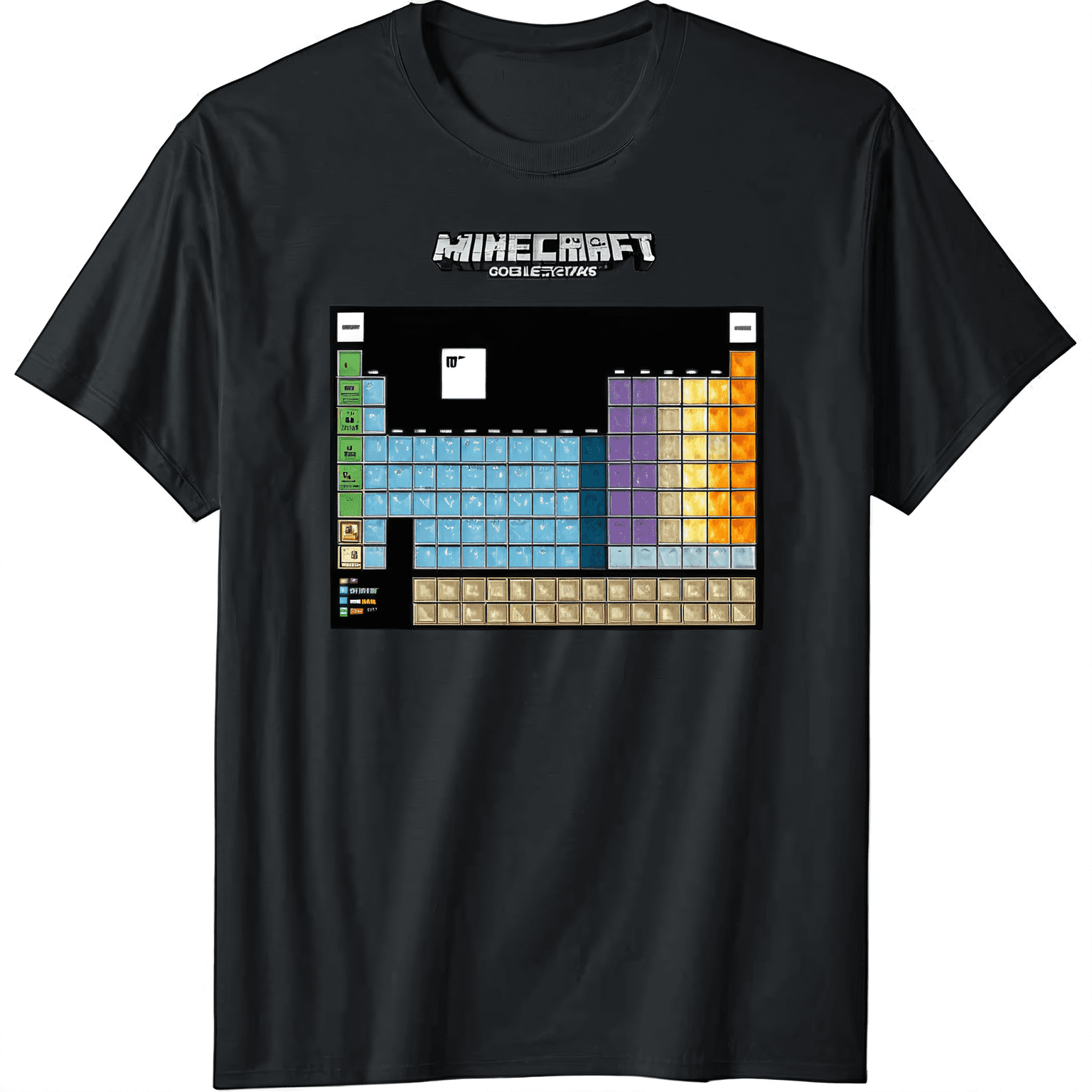 Minecraft Periodic Table Of Blocks T-Shirt - Walmart.com