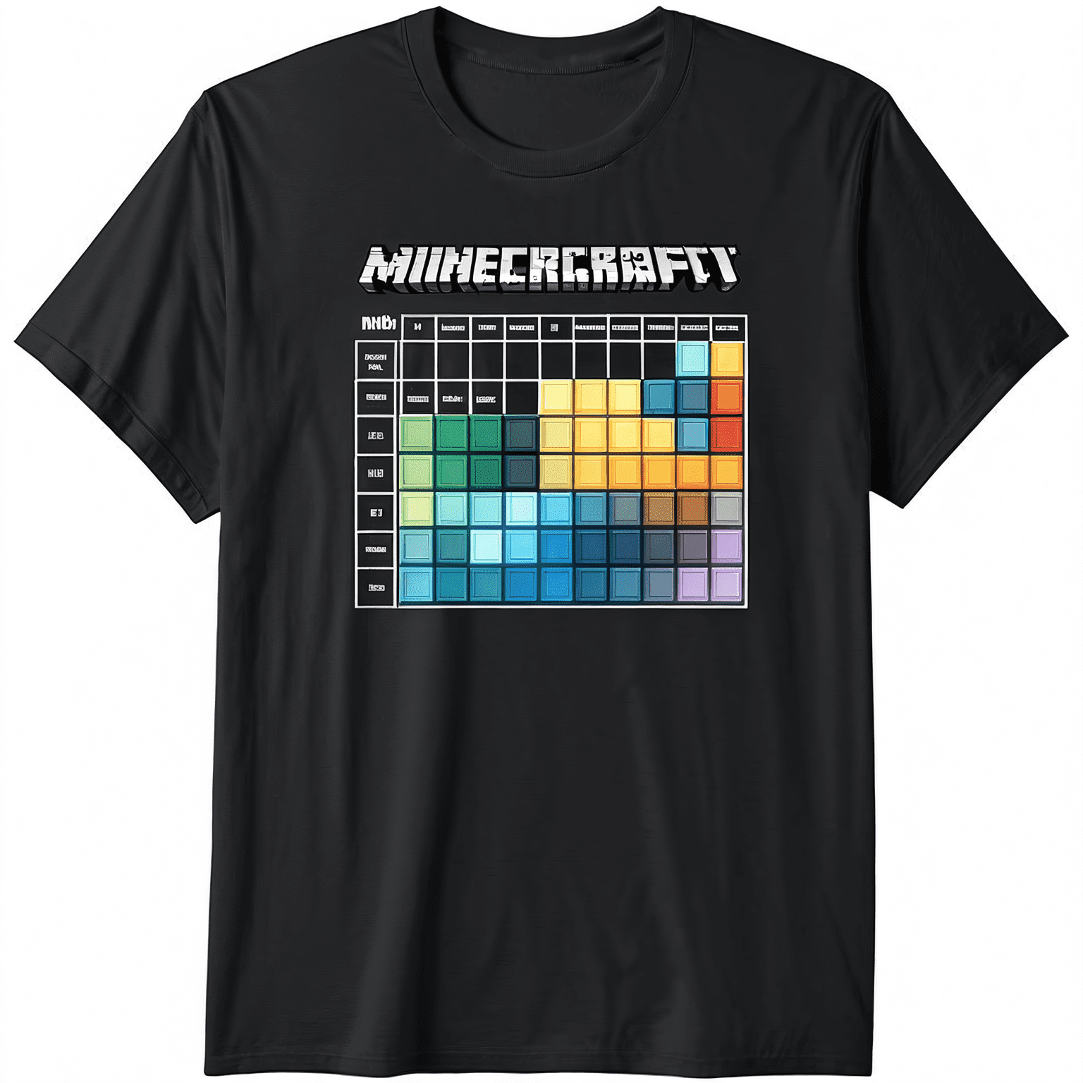 Minecraft Periodic Table Of Blocks T-Shirt - Walmart.com