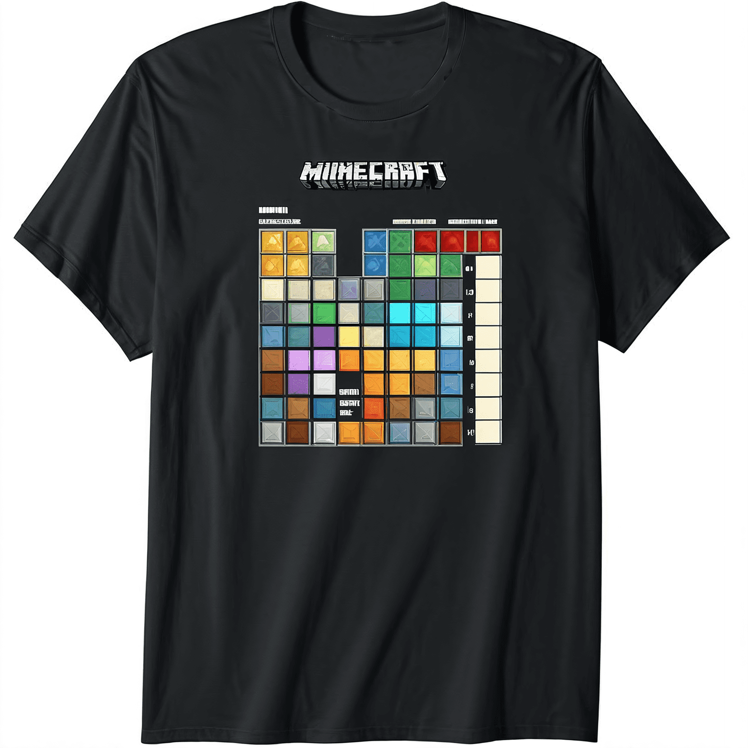 Minecraft Periodic Table Of Blocks T-Shirt - Walmart.com