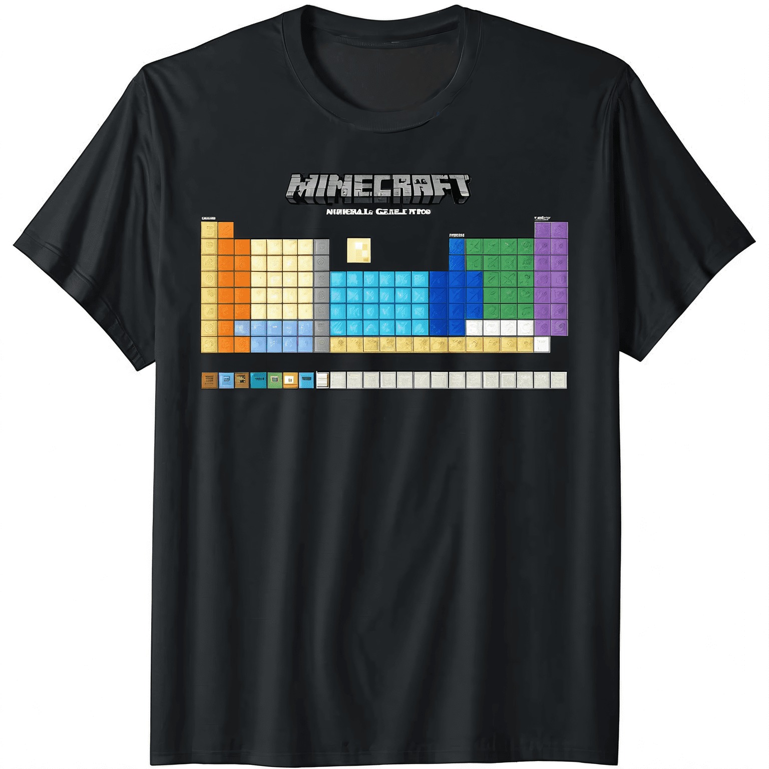 Minecraft Periodic Table Of Blocks T-Shirt - Walmart.com