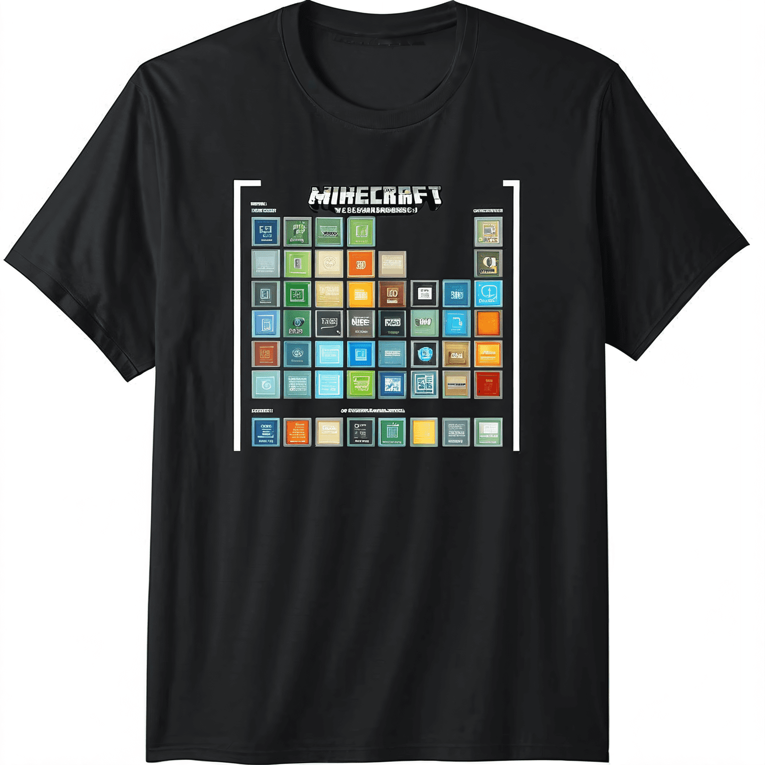 Minecraft Periodic Table Of Blocks T-Shirt - Walmart.com