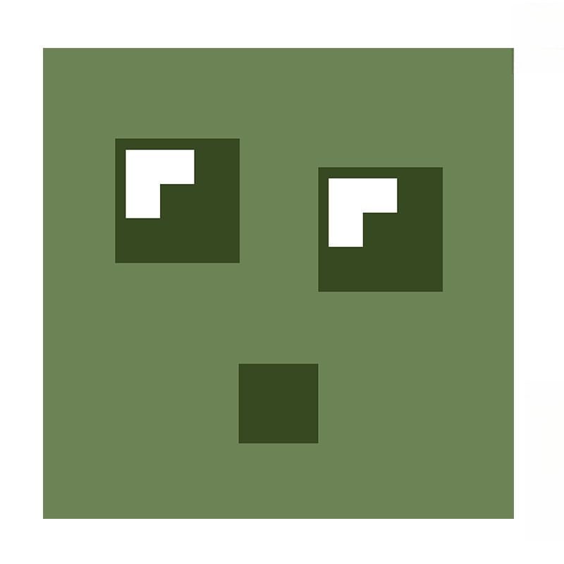 Minecraft Pixel Art Canvas Print – 20x20cm Unframed Wall Decor with ...