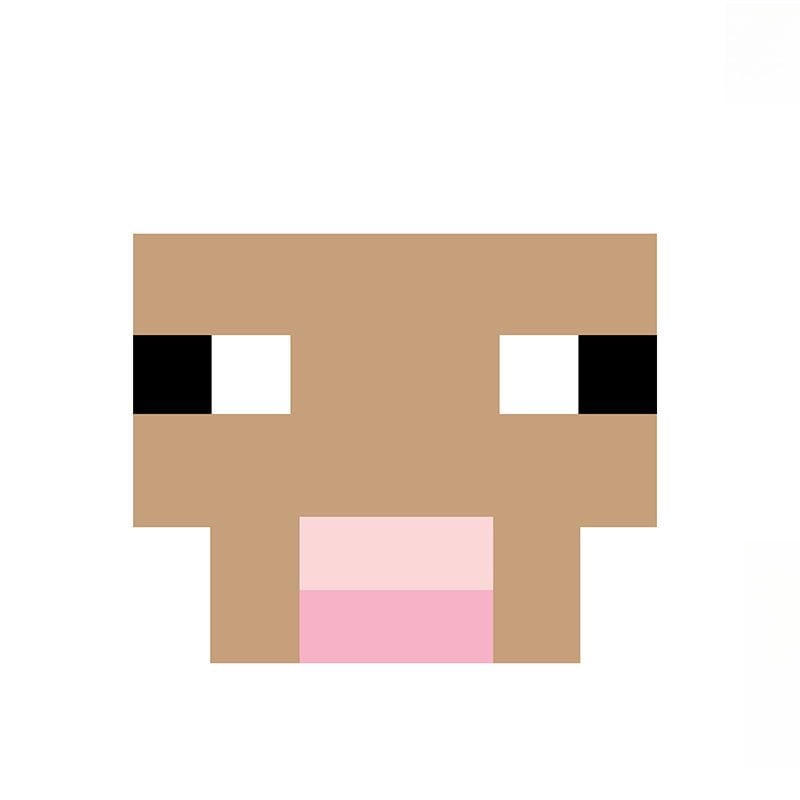 Minecraft Pixel Art Canvas Print – 20x20cm Unframed Wall Decor with ...