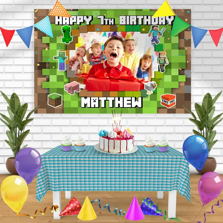 Minecraft Birthday Banner Minecraft Happy Birthday Banner Set