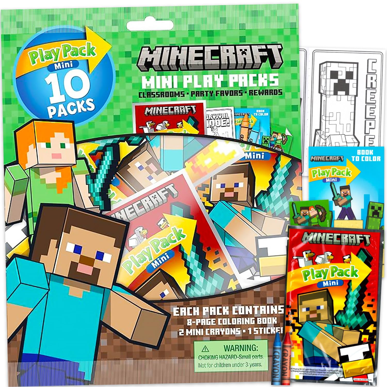 Minecraft Play Packs | Goodie Bag Loot Bag Fillers | Minecraft Party ...