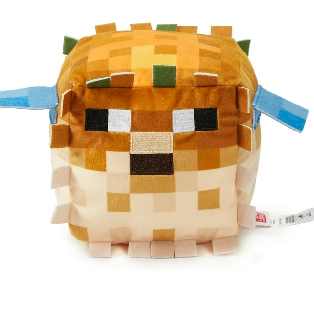 Minecraft Plush Pufferfish Toy, 8-inch Collectible Soft Doll Inspired ...