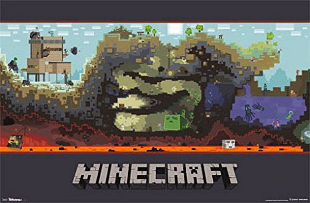 Minecraft Poster Amazing Video Game Image New 22x34 - Walmart.com