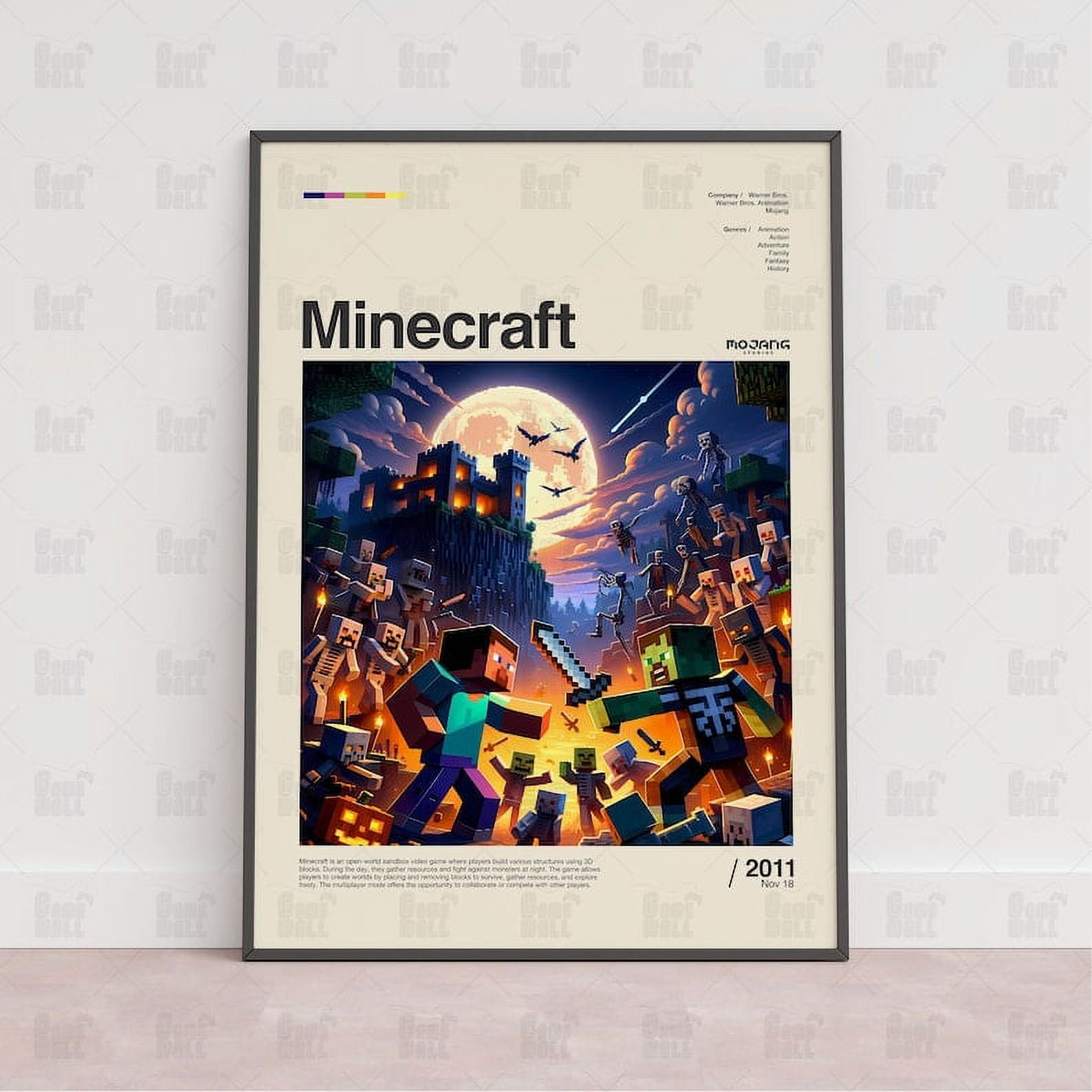 Minecraft Poster, Gaming Room Poster, Gaming Wall Poster, Gaming Print ...