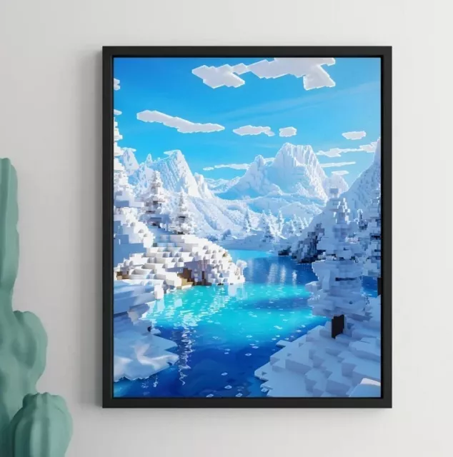 Minecraft Poster, Minecraft Wall Art,Minecraft Landscape,Mine Game ...