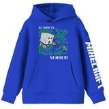 Minecraft Steve Hoodie, Return To Sender Men's Royal Blue Sweatshirt ...