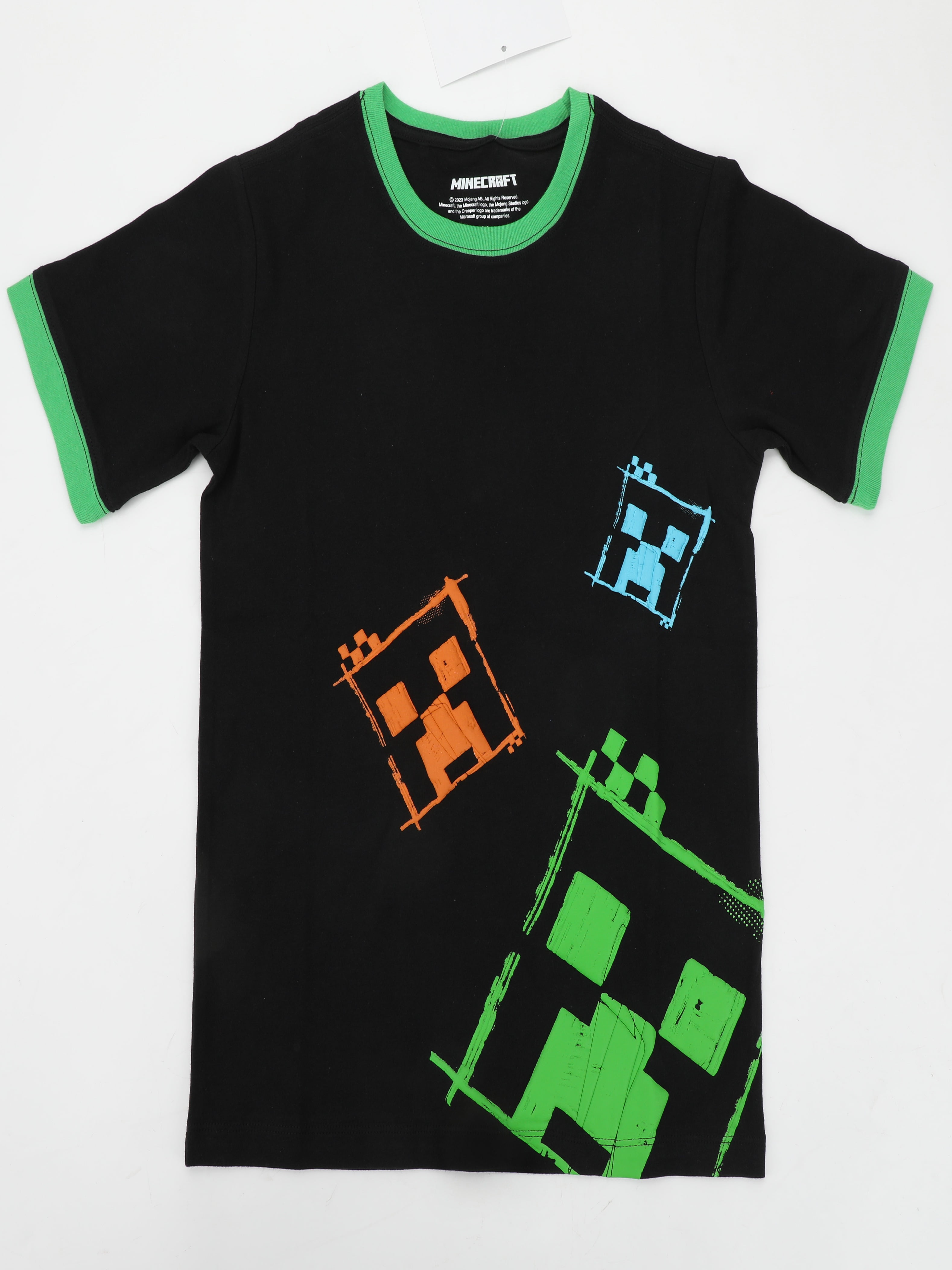 Minecraft Boys Ringer Tee with Short Sleeves, Size XS-XXL - Walmart.com